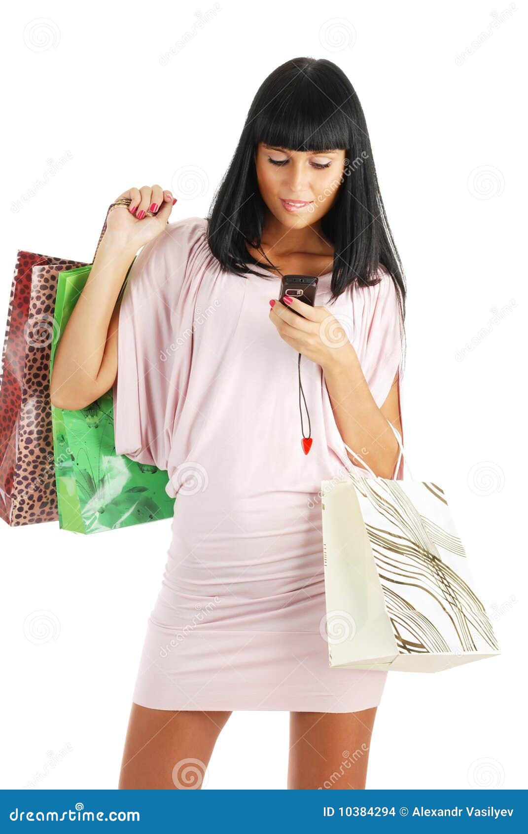 The Girl with Packages from Shop Stock Photo - Image of buyer ...