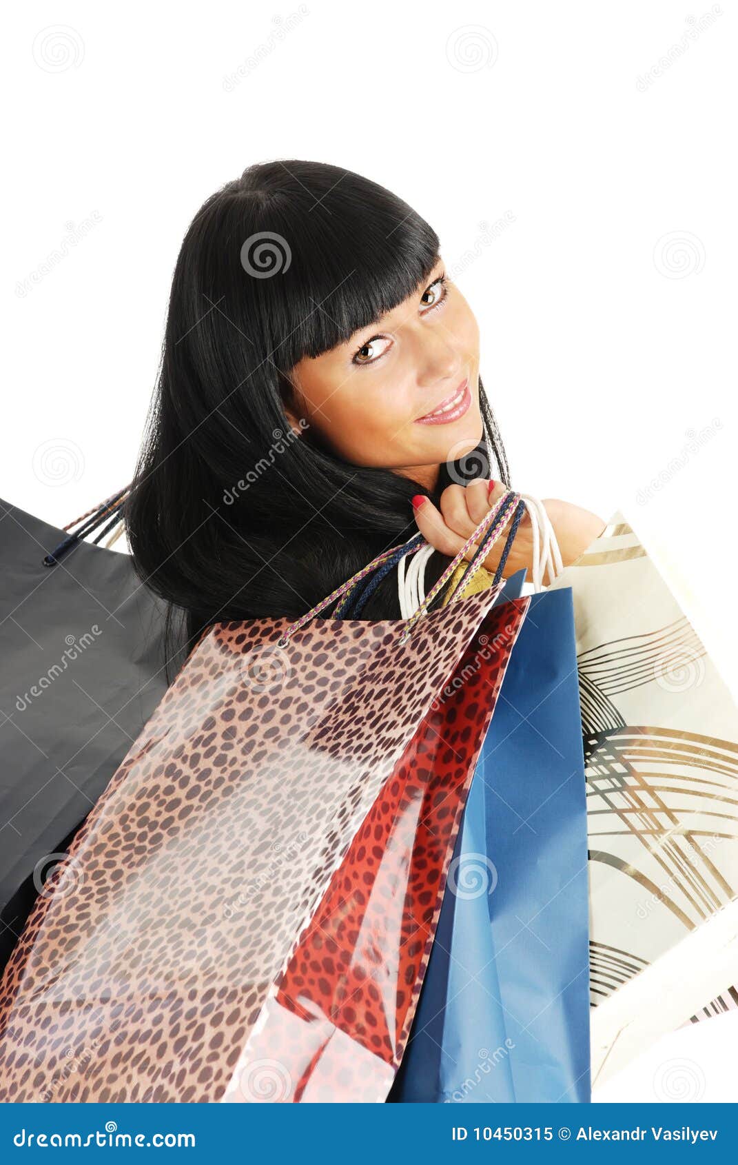 The Girl with Packages from Shop Stock Image - Image of girl, packages ...
