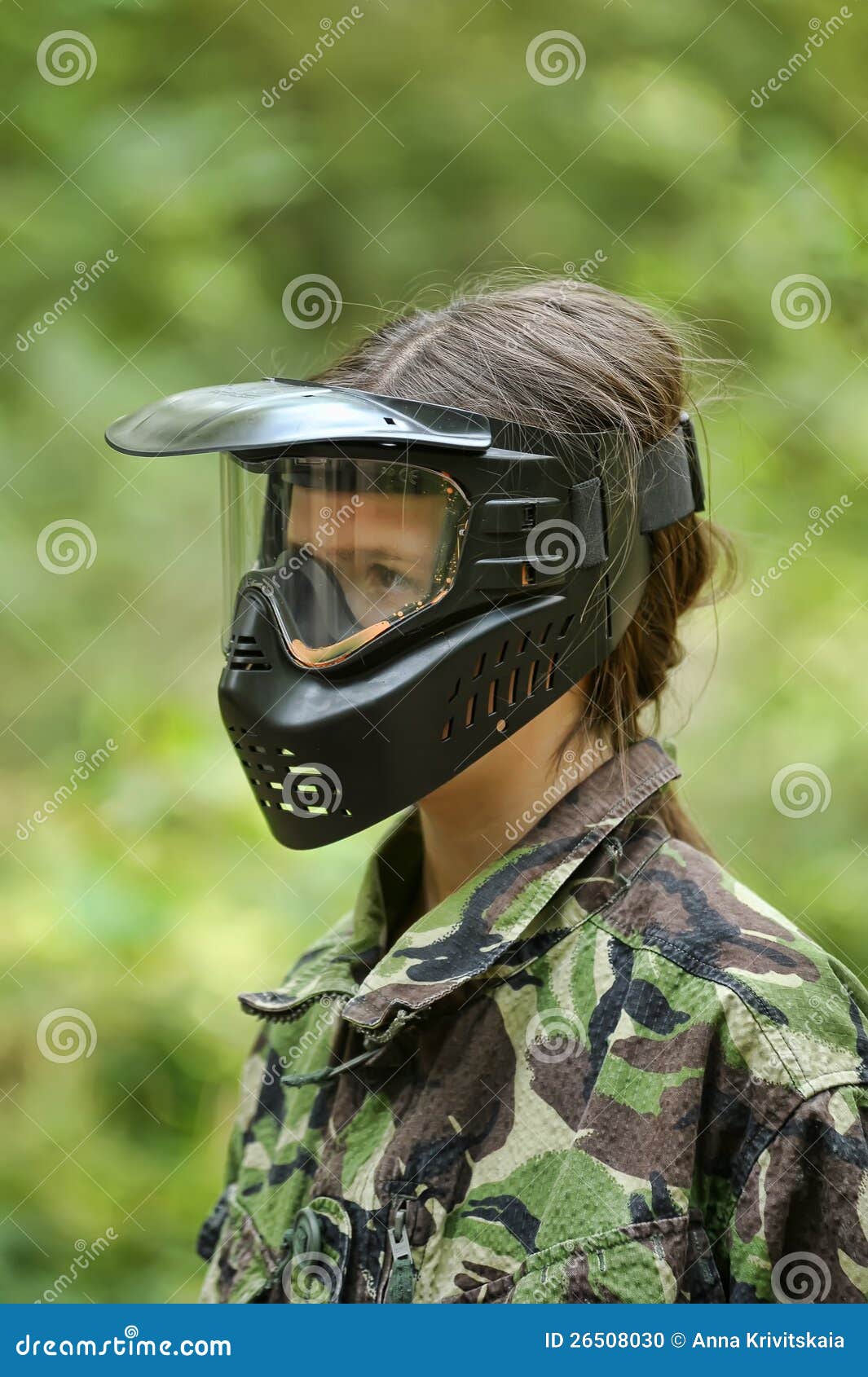 Girl paintball player stock photo. Image of happy, paintball - 26508030