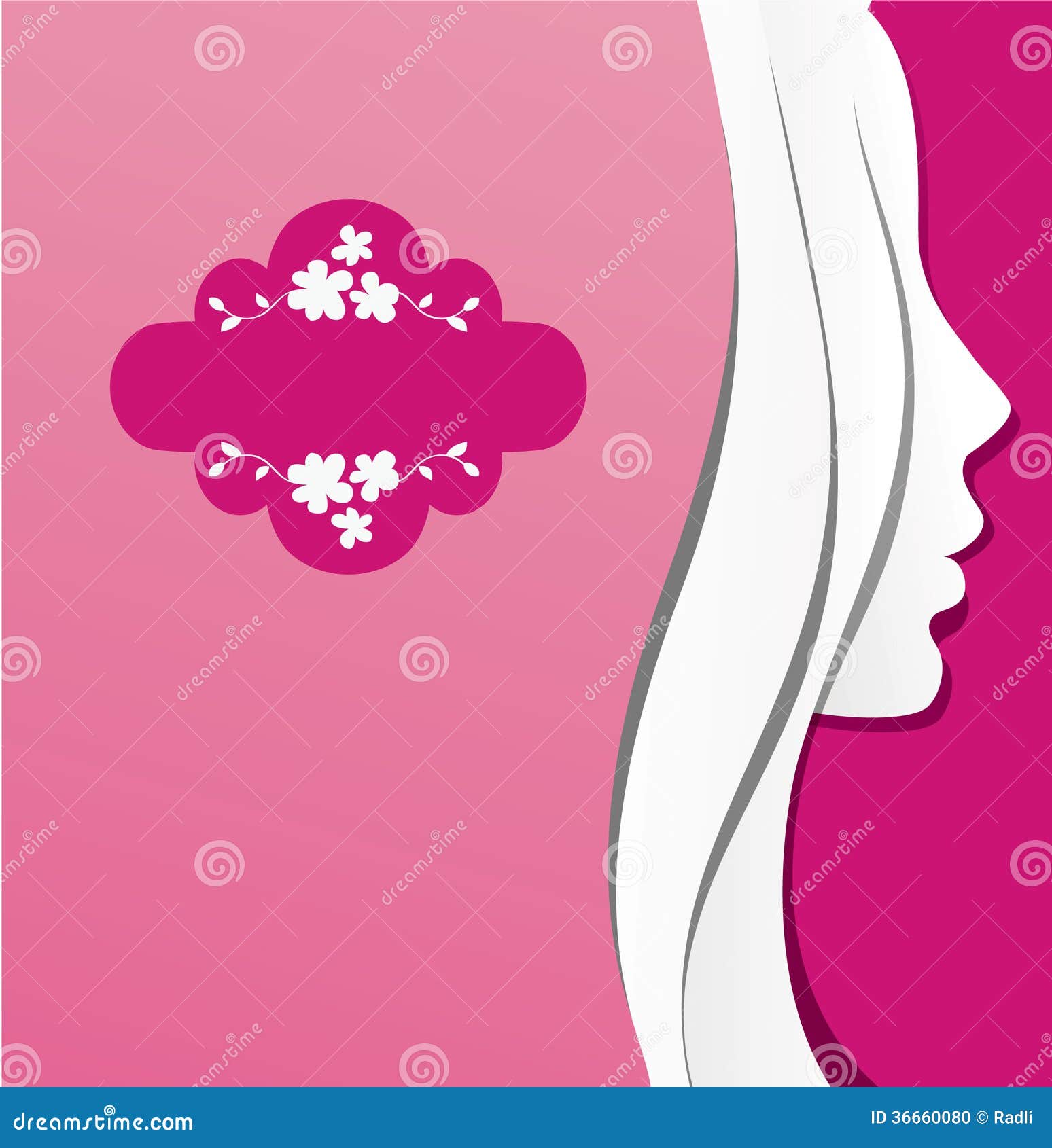 Girl paper stock vector. Illustration of coiffure, brochure - 36660080