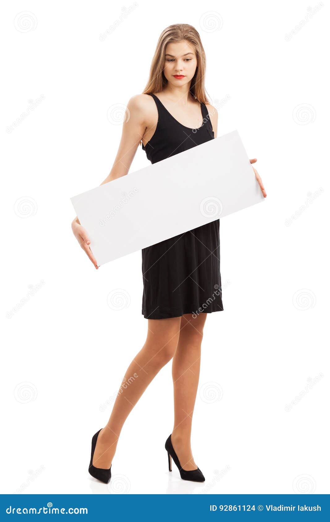The girl with the paper stock photo. Image of card, beauty - 92861124