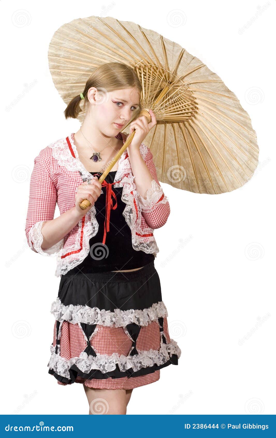 Girl with parasol stock photo. Image of shade, umbrella - 2386444