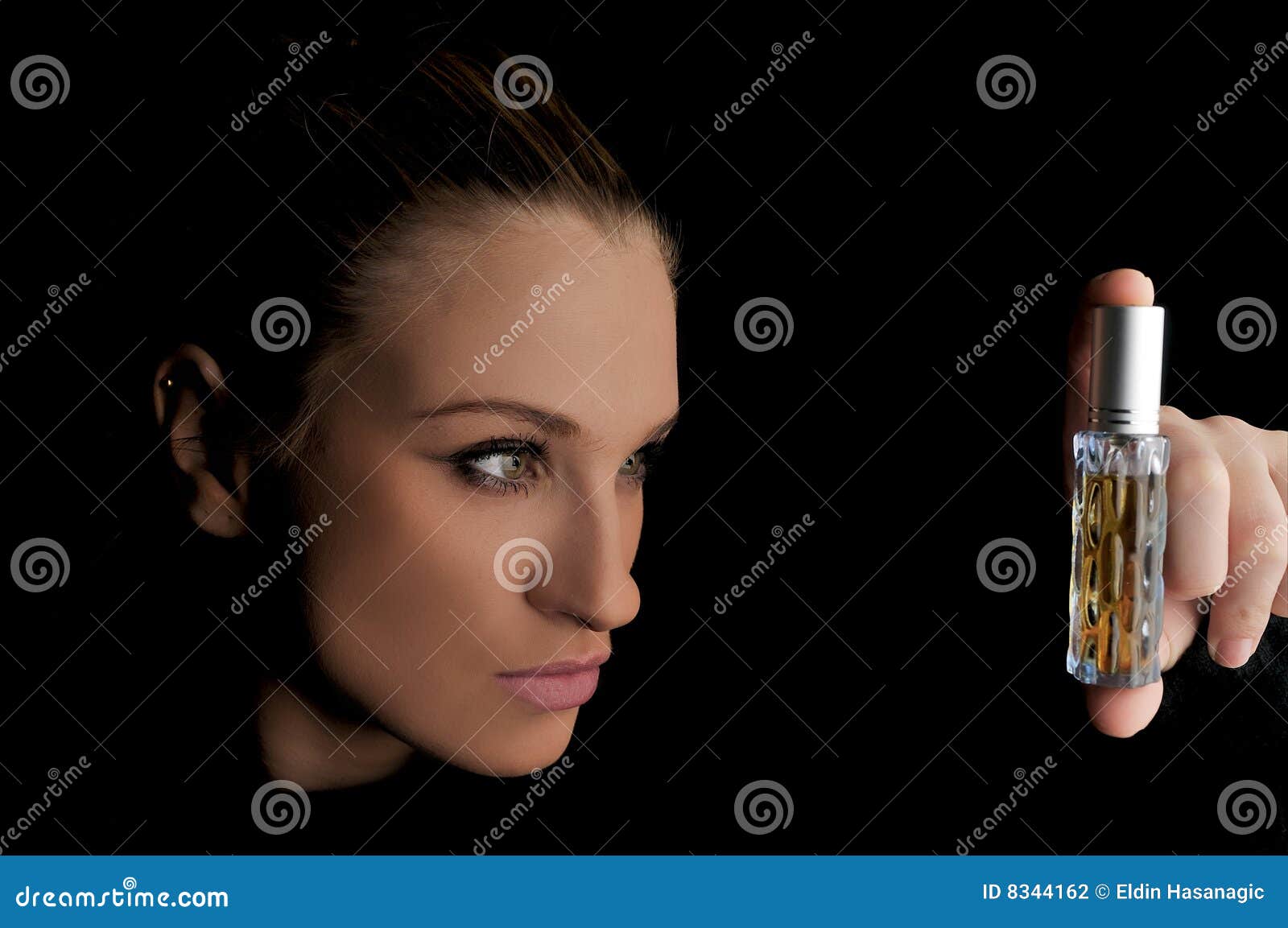 Girl with parfume stock photo. Image of attractive, aromatic - 8344162