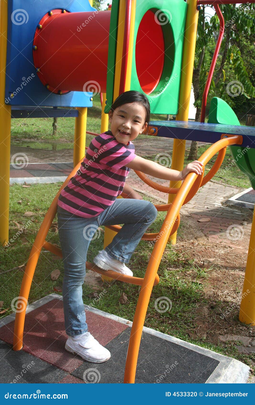 Girl at the park stock photo. Image of jeans, happiness - 4533320