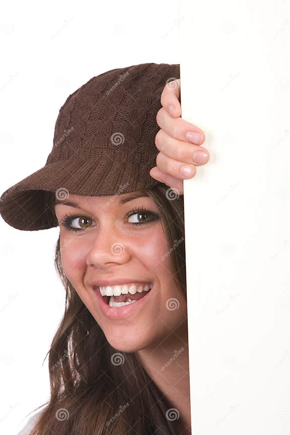 Girl peeking stock photo. Image of beautiful, attractive - 11551044