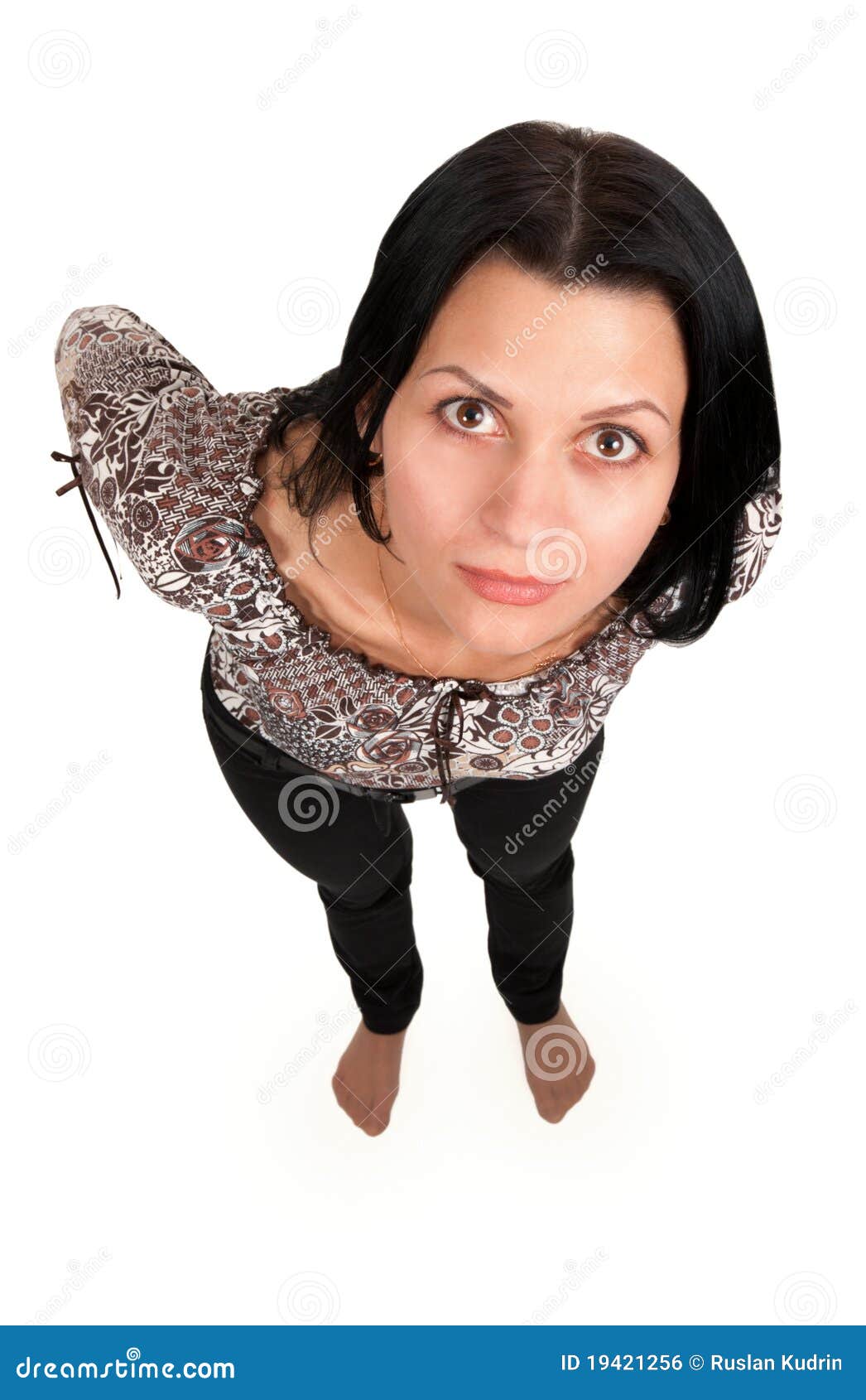 The Girl Peeks Out From Behind The Wardrobe Royalty Free Stock Image