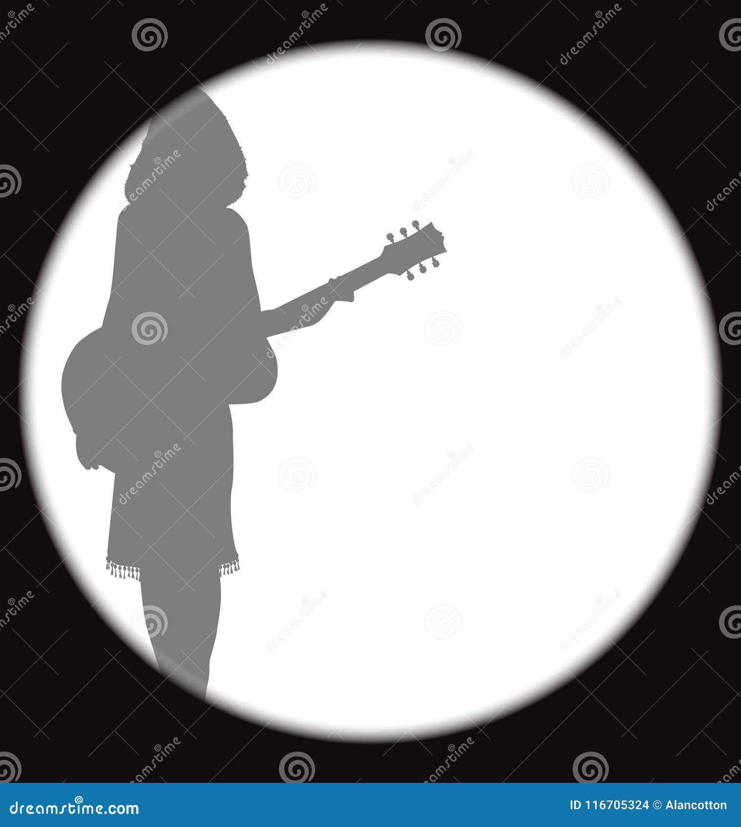 Performer Spotlight Shadow Background with Copy Space Stock Vector ...