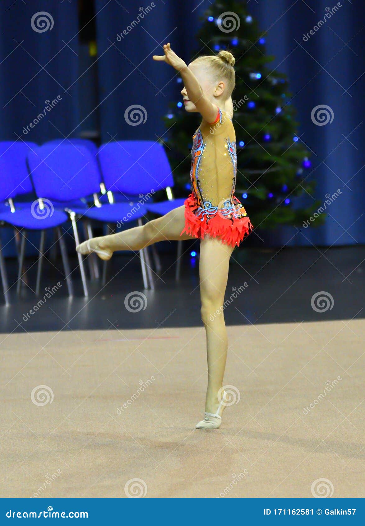 Girl Performs Exercises in Rhythmic Gymnastics Editorial Photo - Image ...