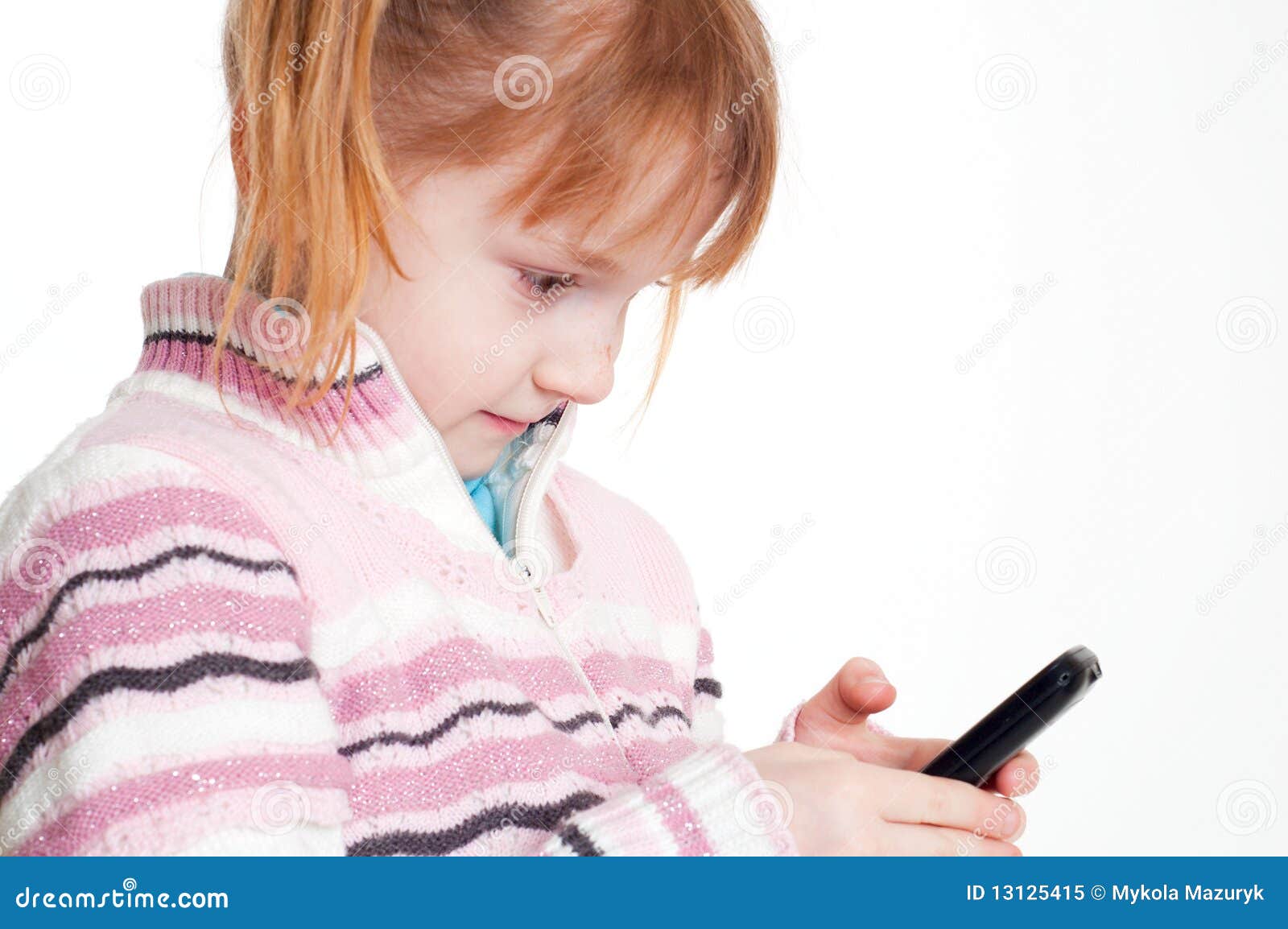 Girl and phone stock image. Image of beautiful, female - 13125415