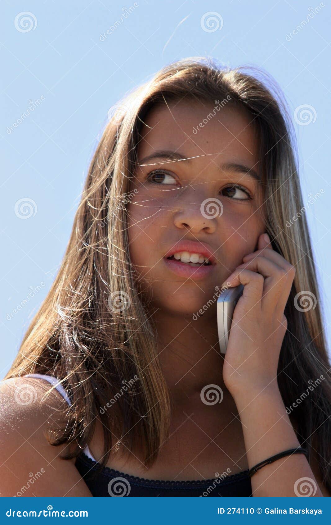 Girl on the phone stock photo. Image of young, asian, diversity - 274110