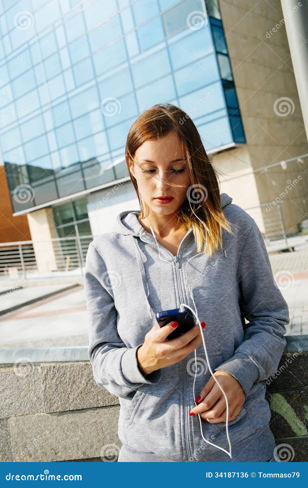 Girl phone call stock photo. Image of outdoors, long - 34187136