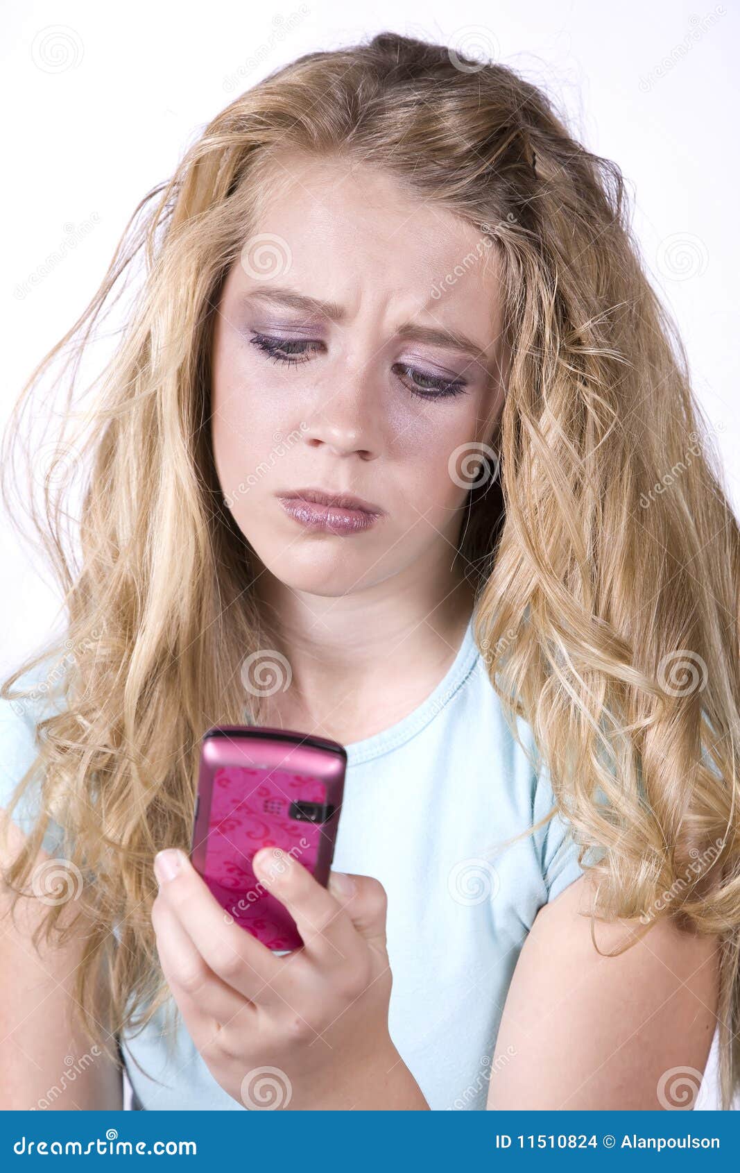 Girl with phone frustrated stock photo. Image of communications - 11510824