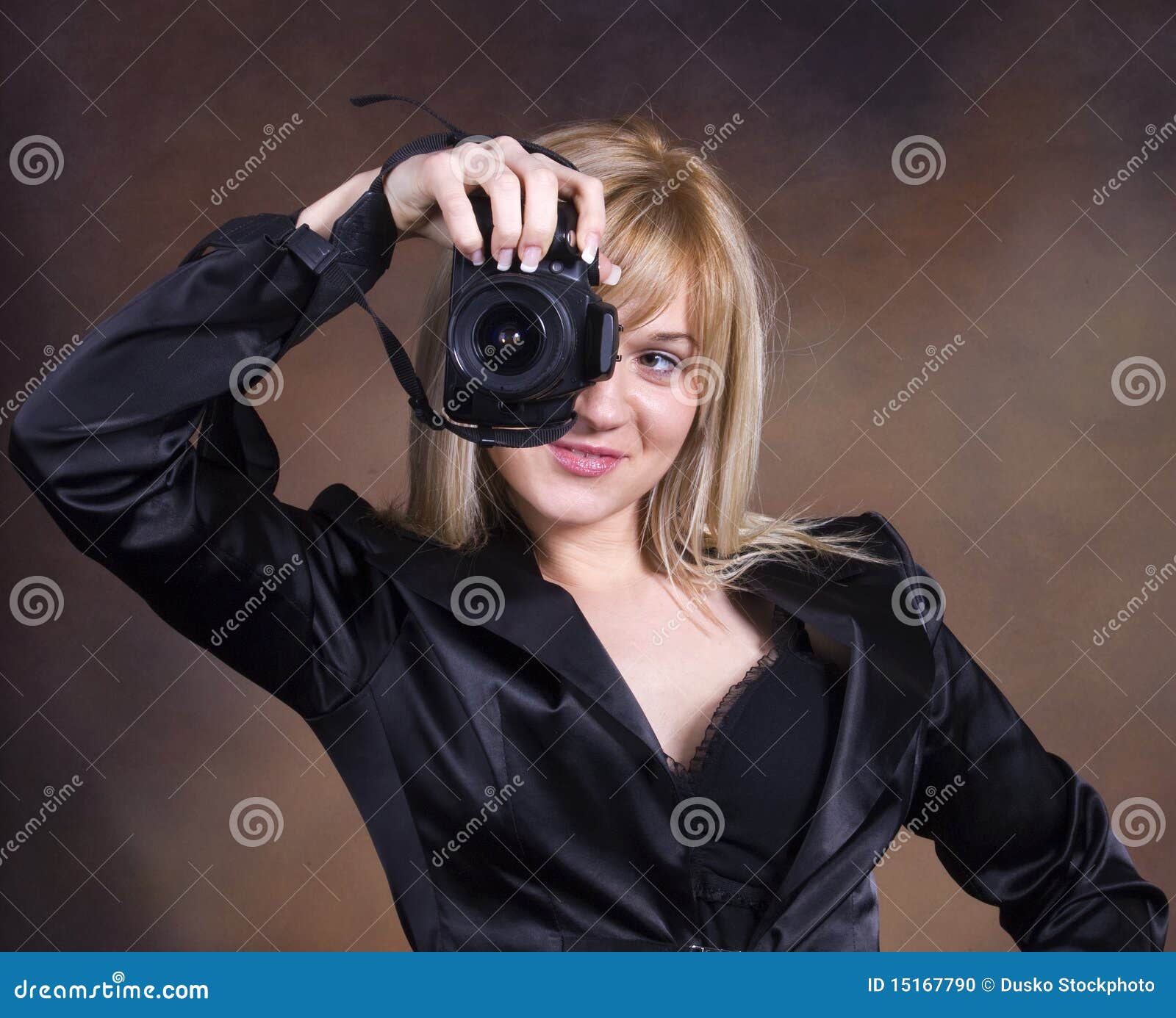 Girl with photo camera stock photo. Image of model, lifestyle - 15167790