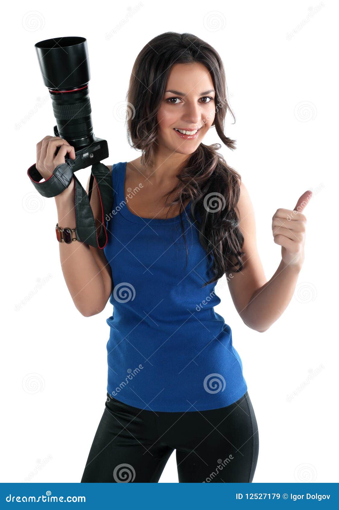 The girl the photographer stock image. Image of adult - 12527179