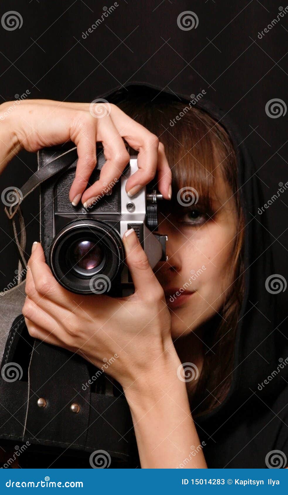 The girl the photographer stock image. Image of photographs - 15014283