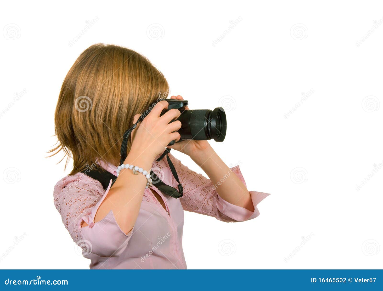 Girl photographer stock photo. Image of caucasian, hair - 16465502