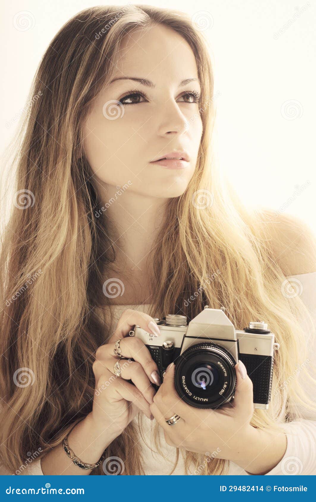 Girl photographer stock photo. Image of hobby, female - 29482414