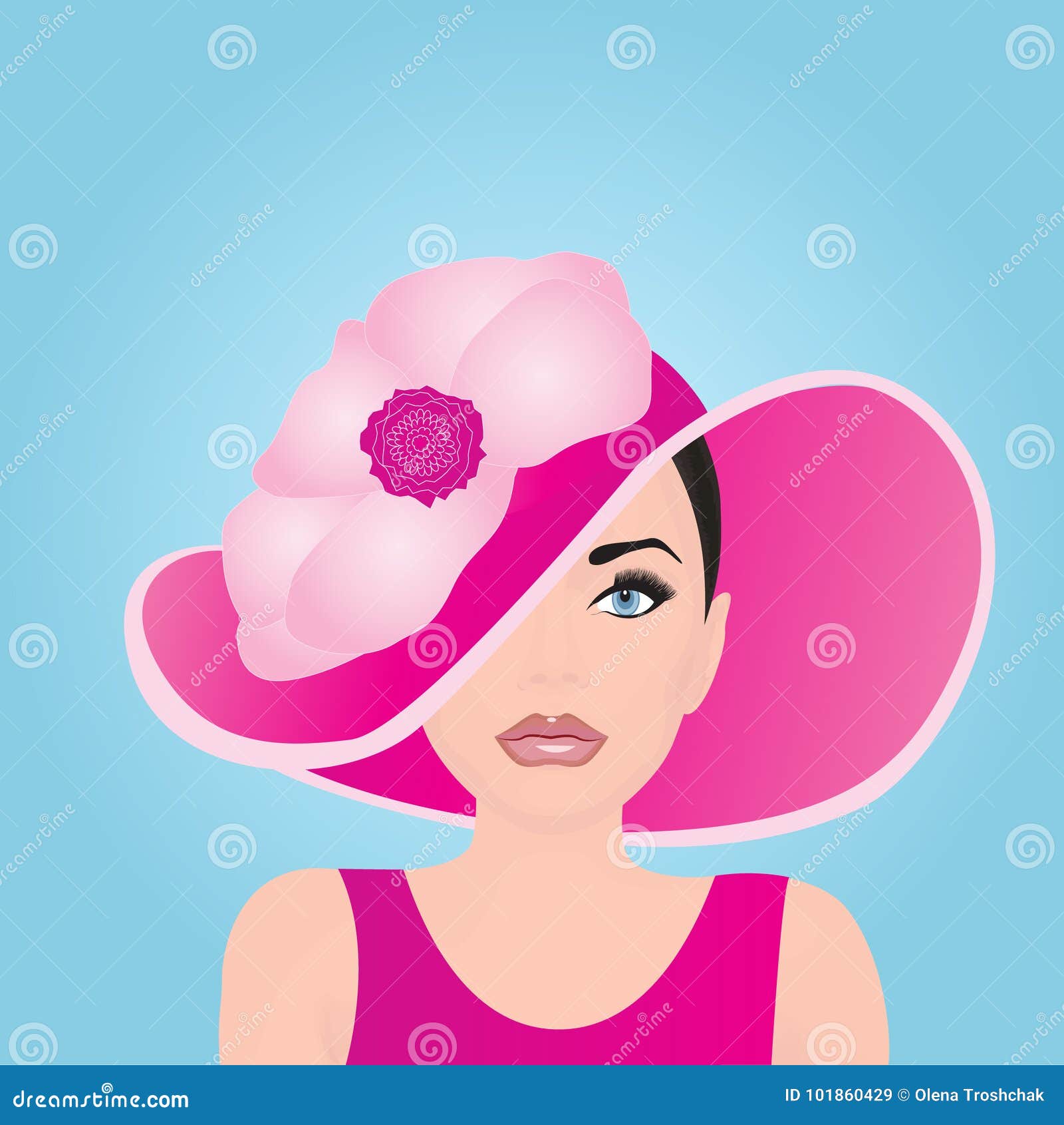 Girl With Bonnet. Cartoon Vector | CartoonDealer.com #5694885
