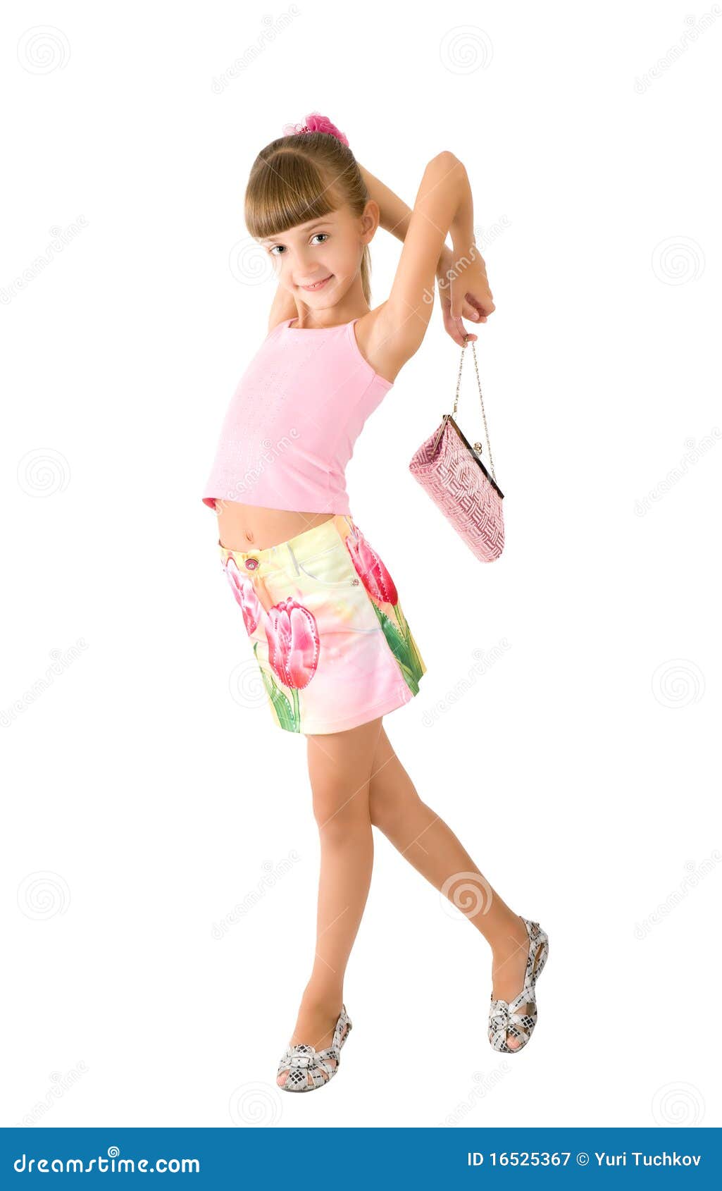 The Girl with a Pink Handbag Stock Image - Image of beauty, human: 16525367