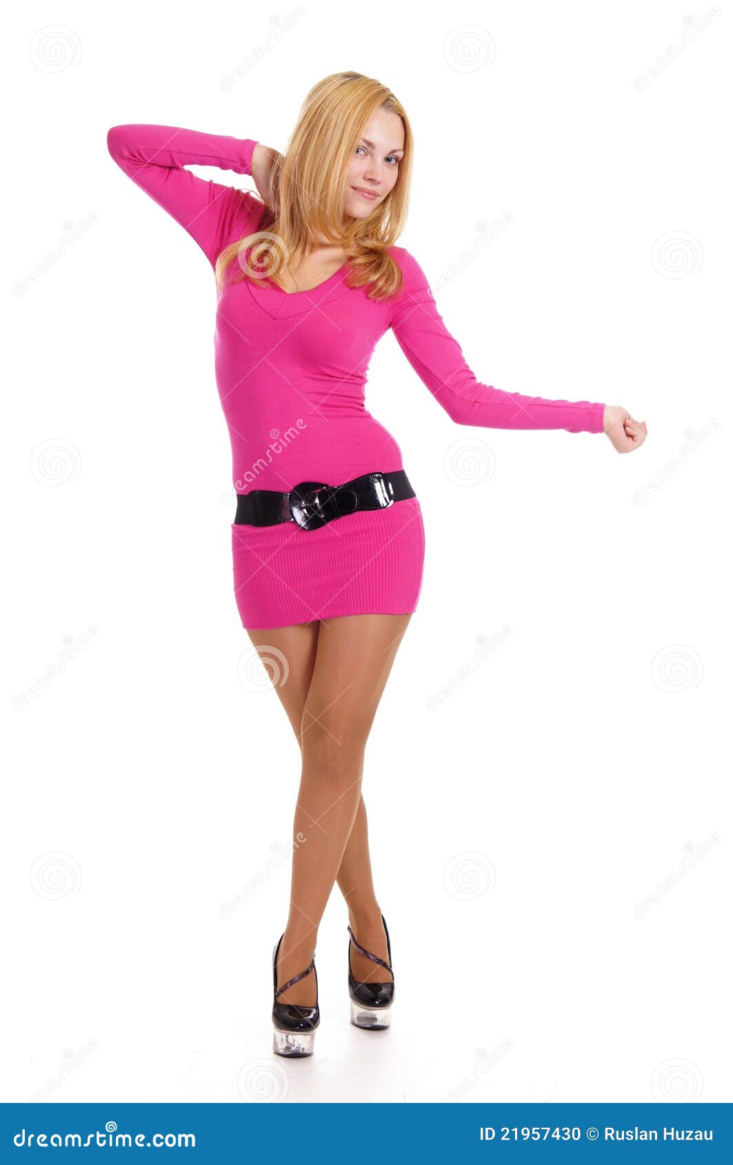 Girl in pink posing stock photo. Image of people, pink - 21957430