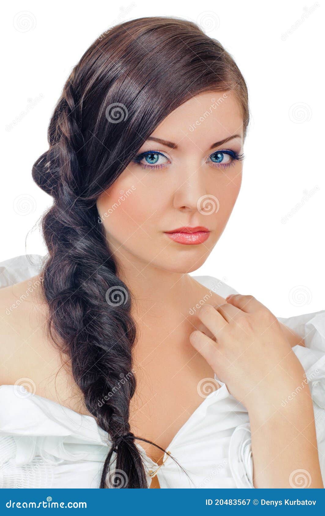 Girl with plait stock image. Image of fashion, elegance - 20483567