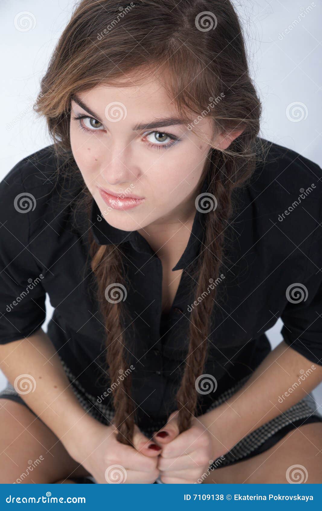 Girl with plaits stock photo. Image of face, adult, imagery - 7109138