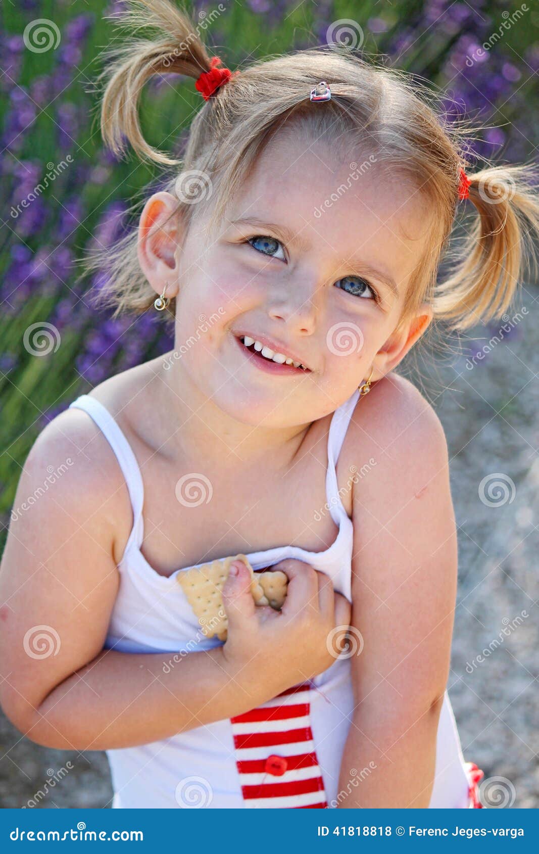 Girl with plaits stock photo. Image of calm, laugh, happy - 41818818