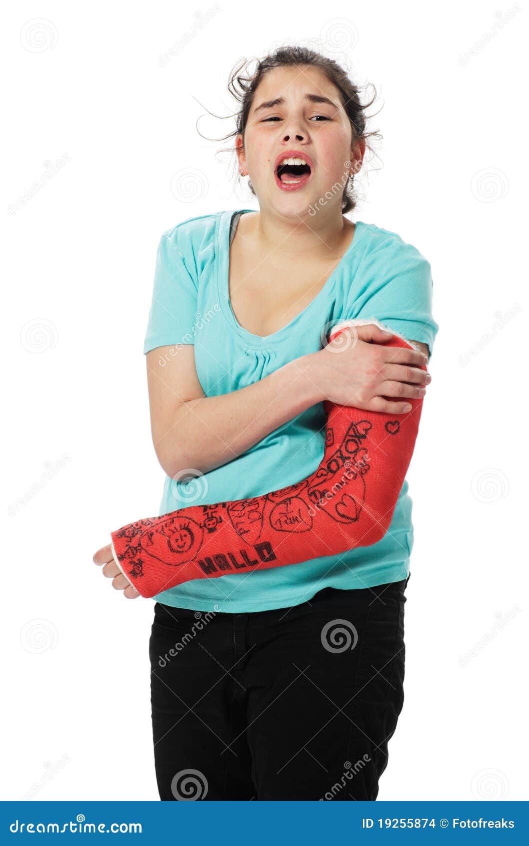 Girl With Plaster Cast Stock Images - Image: 19255874