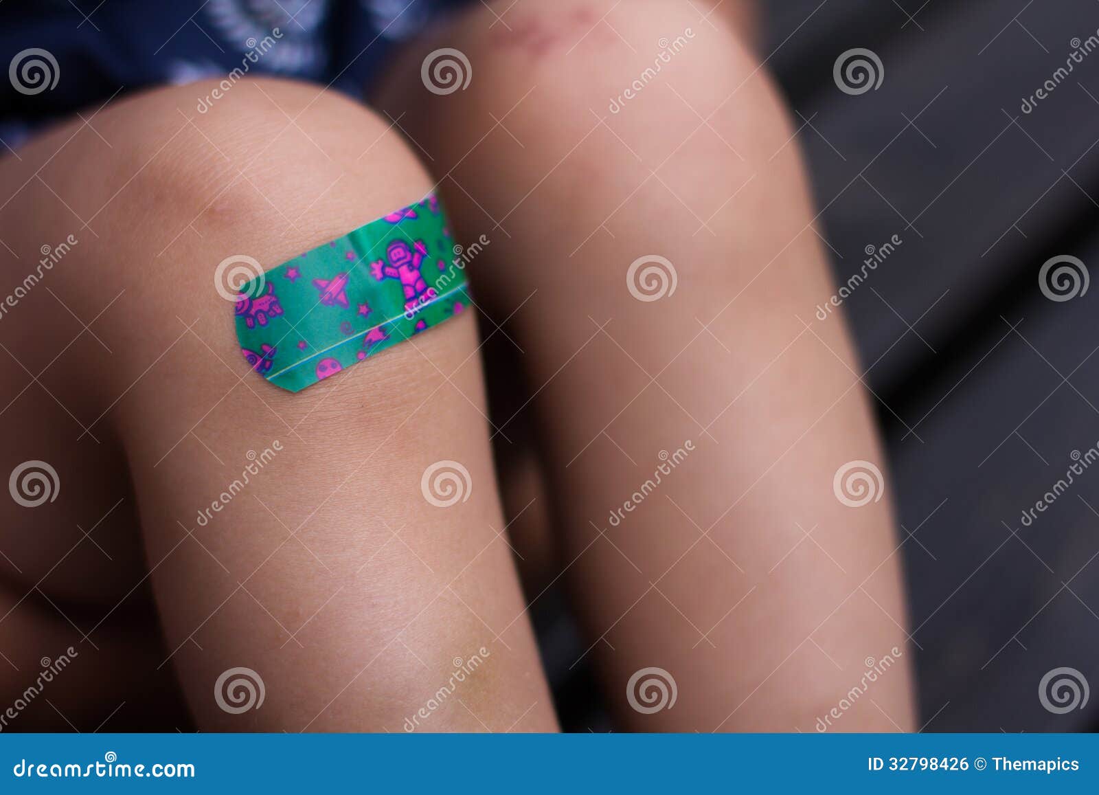 Girl with plaster stock photo. Image of medical, close - 32798426