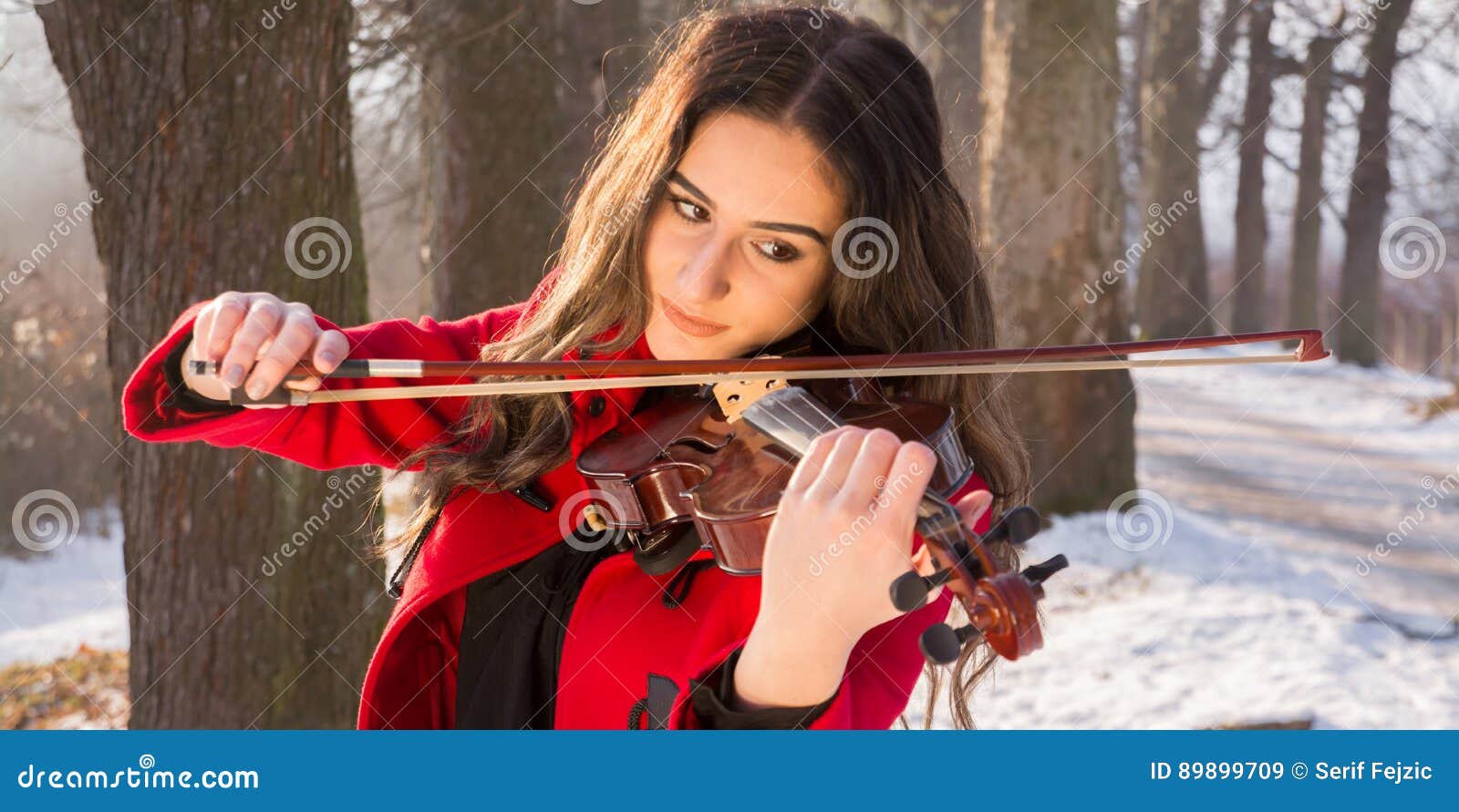 Girl play violin stock image. Image of homework, musical - 89899709