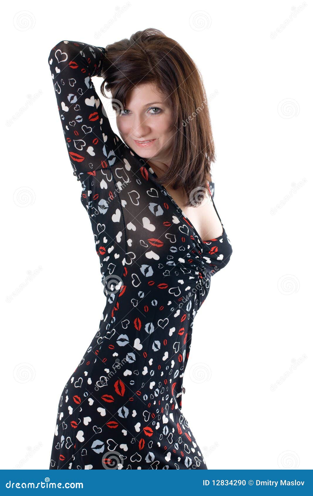 The Girl in a Playful Dress Stock Photo - Image of human, elegance ...
