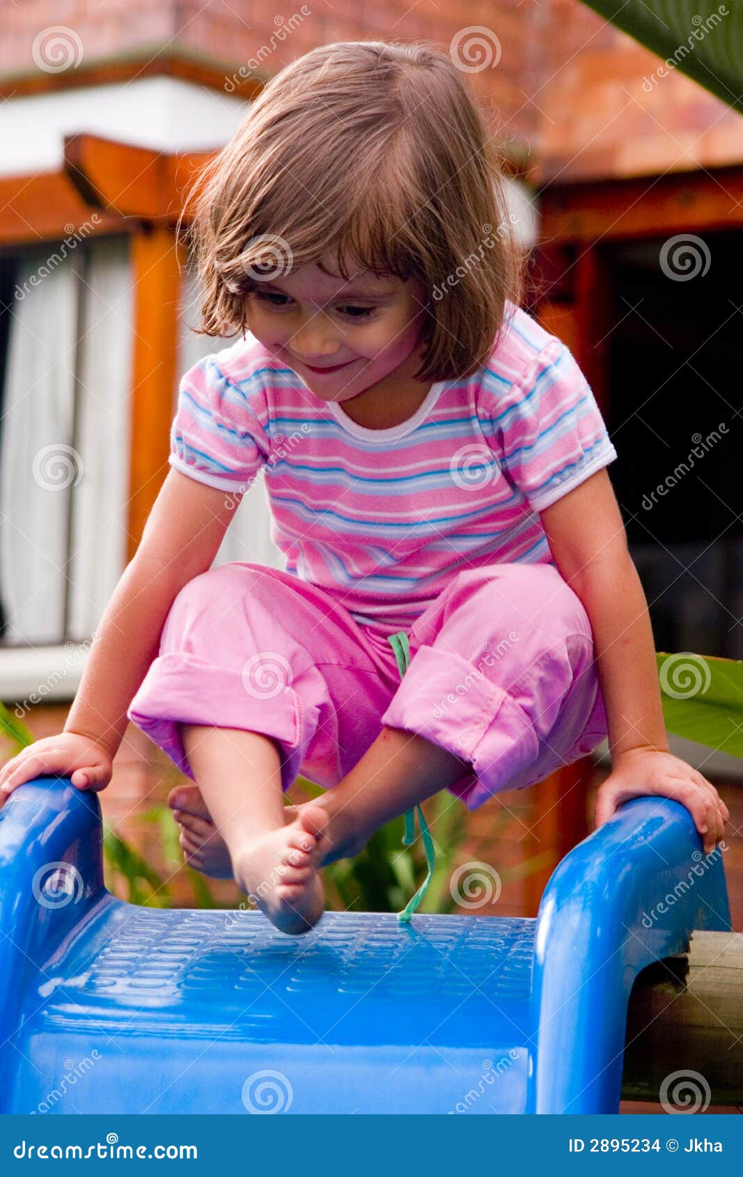 Girl playing stock photo. Image of blond, colorful, cheerful - 2895234