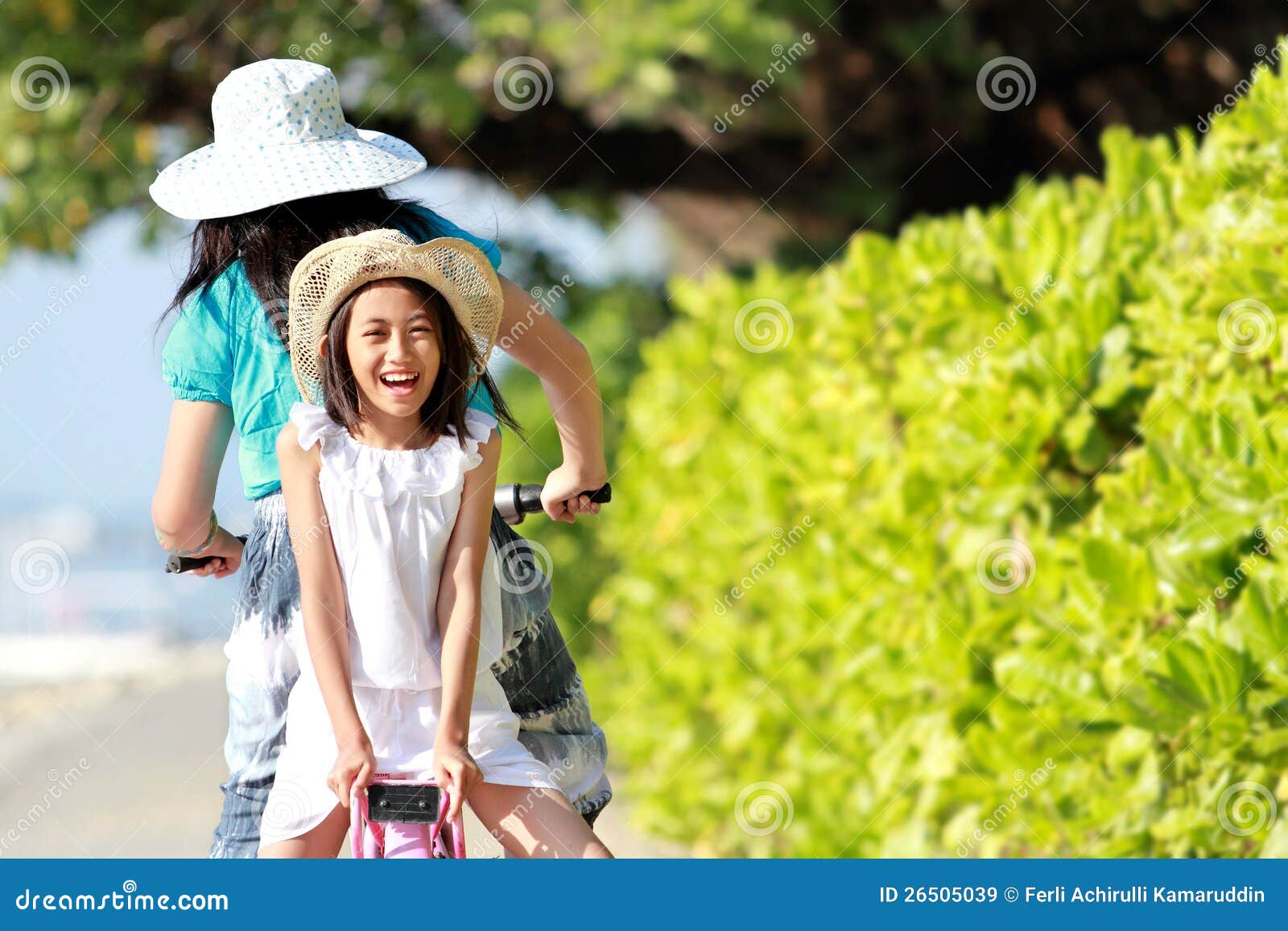 Girl playing with bike stock image. Image of healthy - 26505039