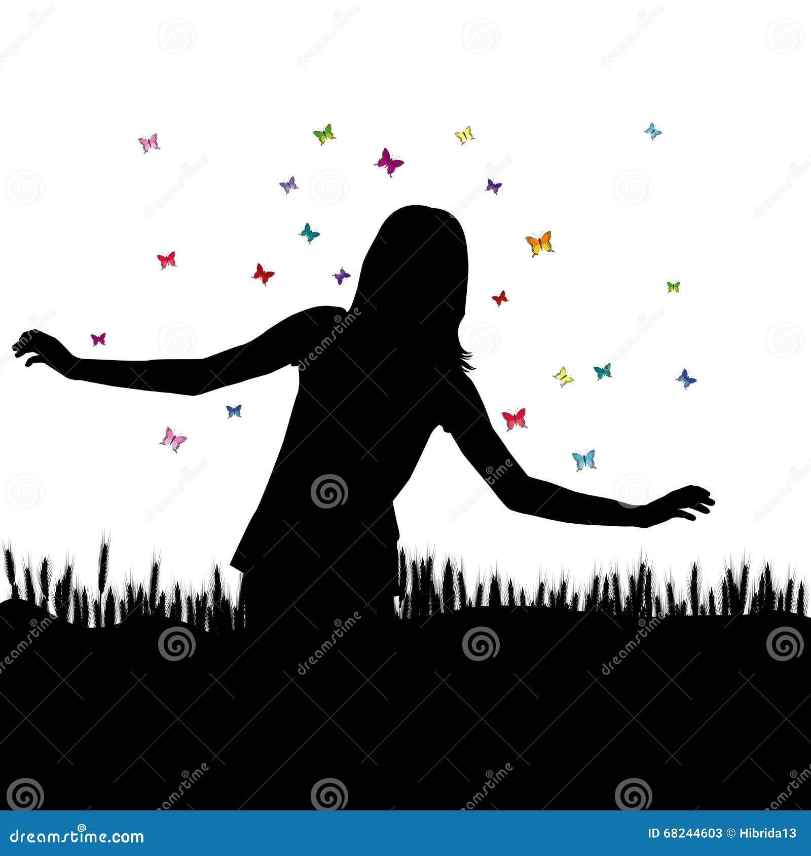 Girl Chasing Butterfly