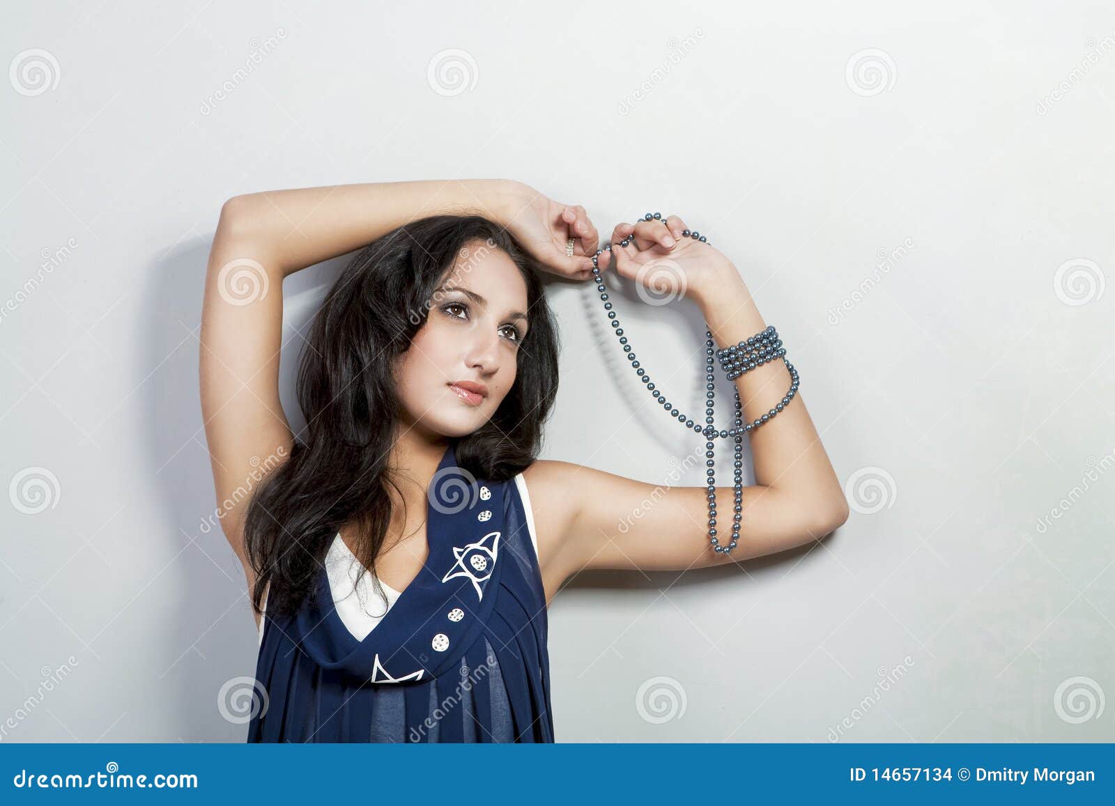 Girl playing with chain stock photo. Image of attractive - 14657134