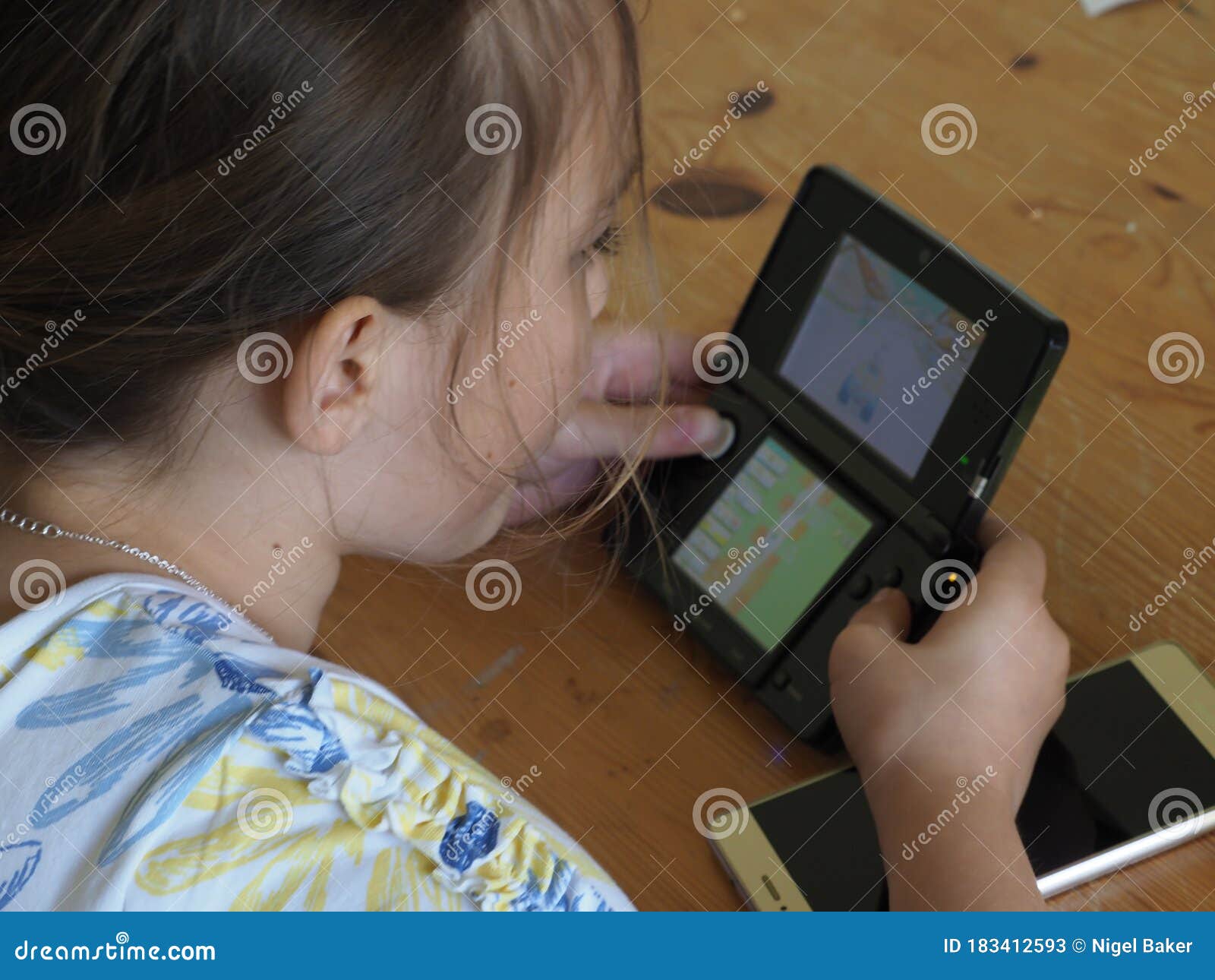 Girl Playing Computer Game stock image. Image of single - 183412593