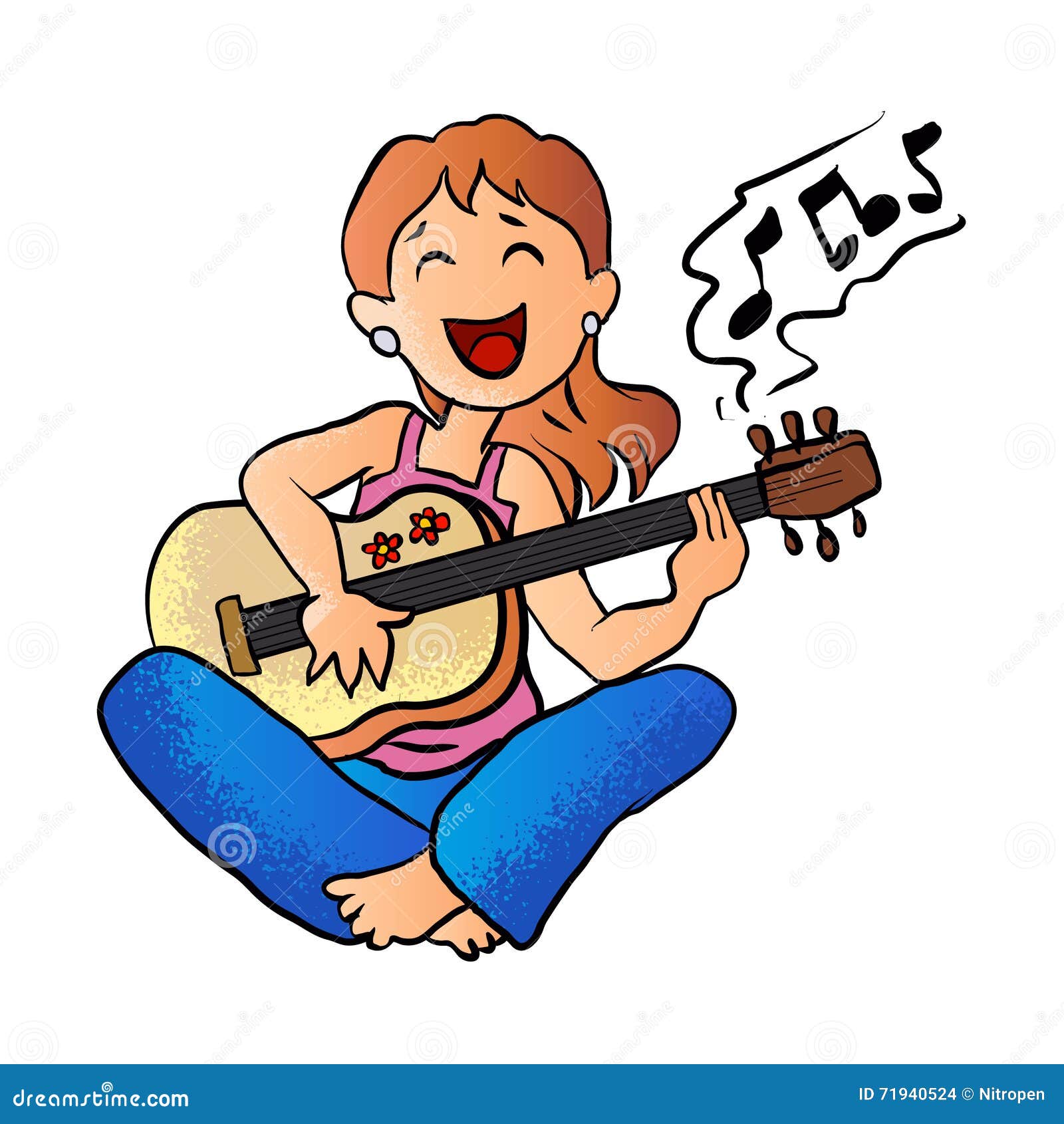 Guitar Cartoon Royalty-Free Illustration | CartoonDealer.com #43502088