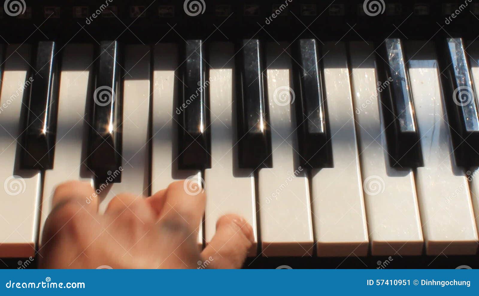 Girl playing the organ stock video. Video of girl, hand - 57410951