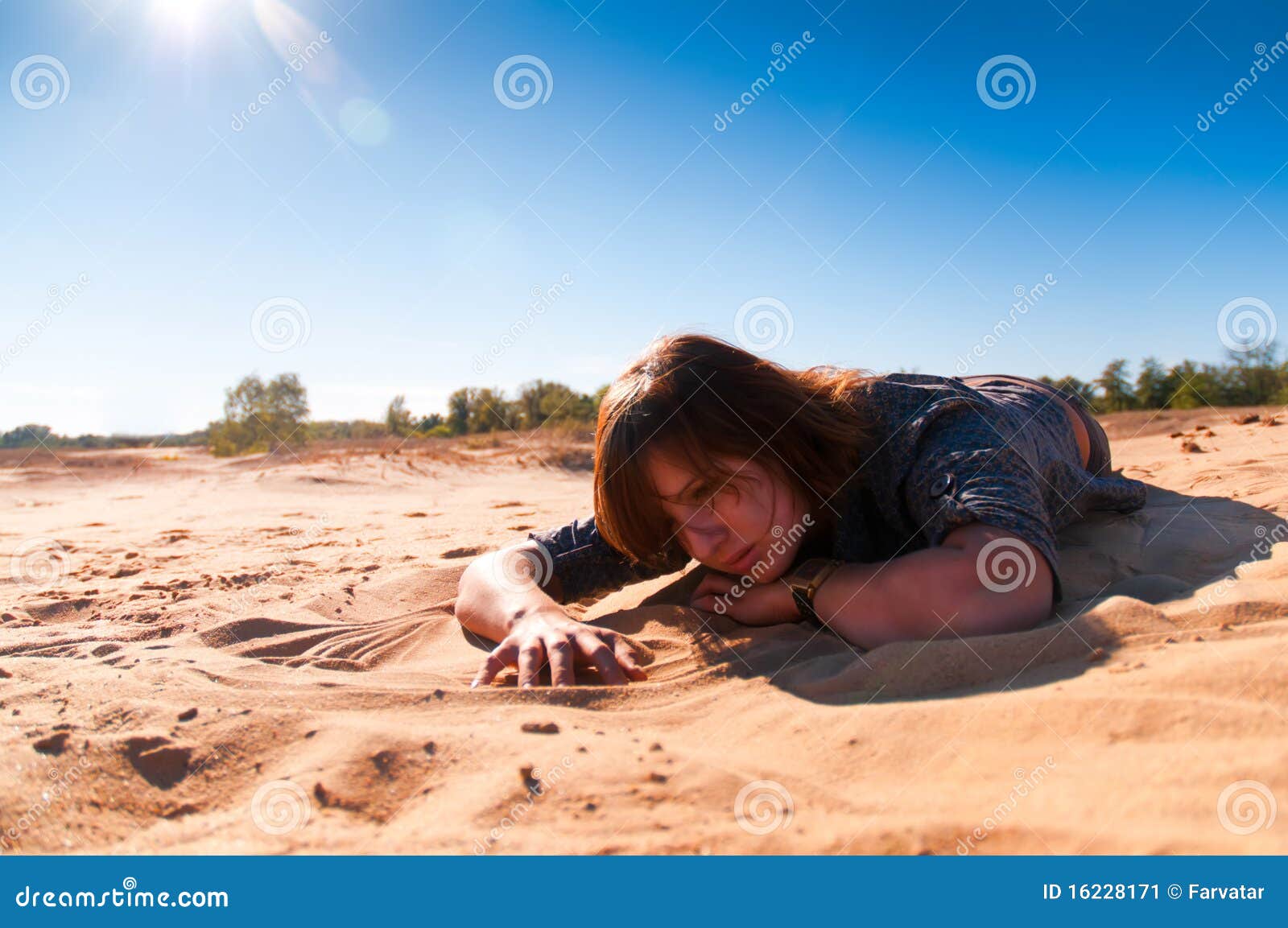 Girl playing with sand 2 stock image. Image of nature - 16228171