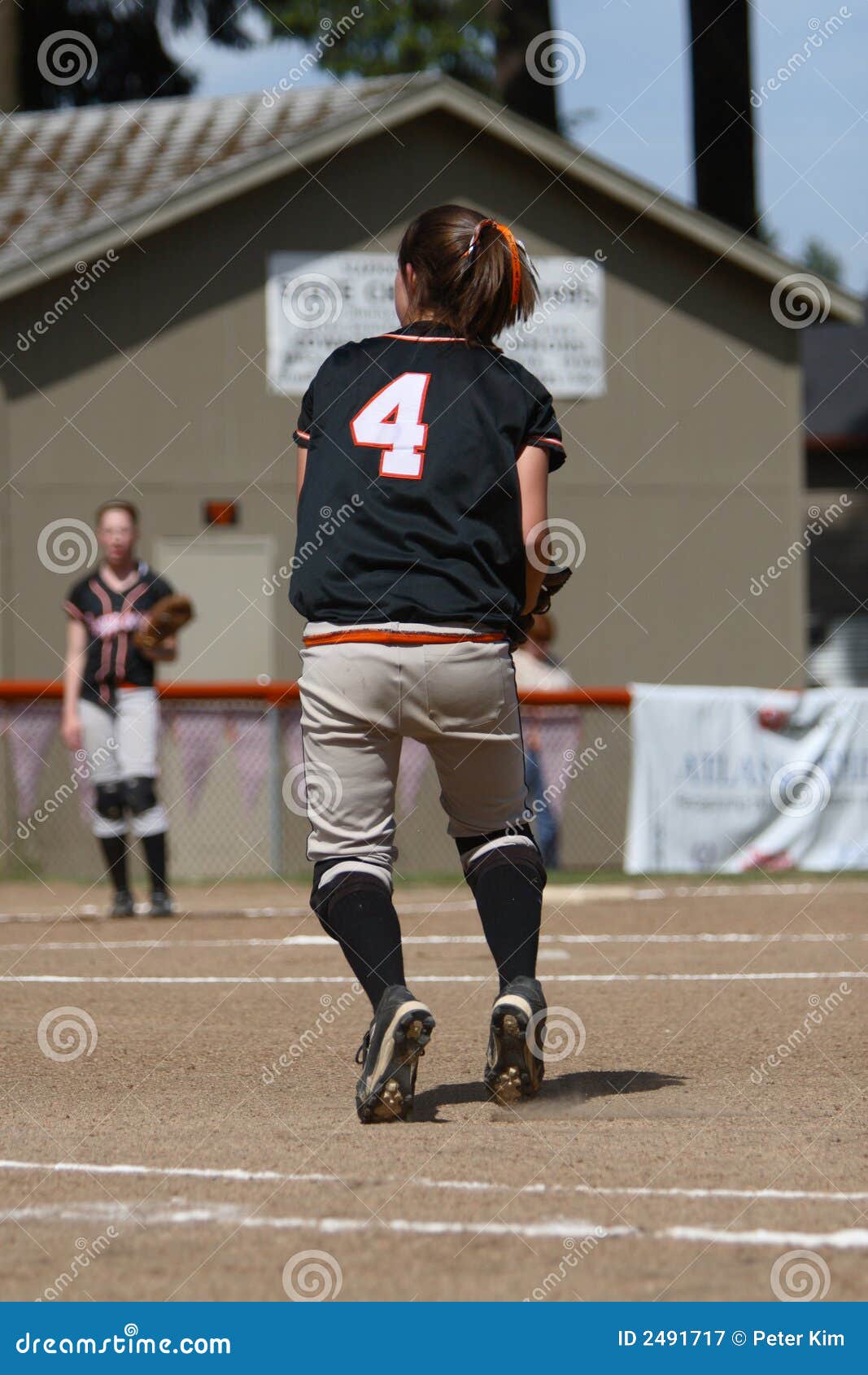 Girl Playing Softball Royalty Free Stock Photography - Image: 2491717
