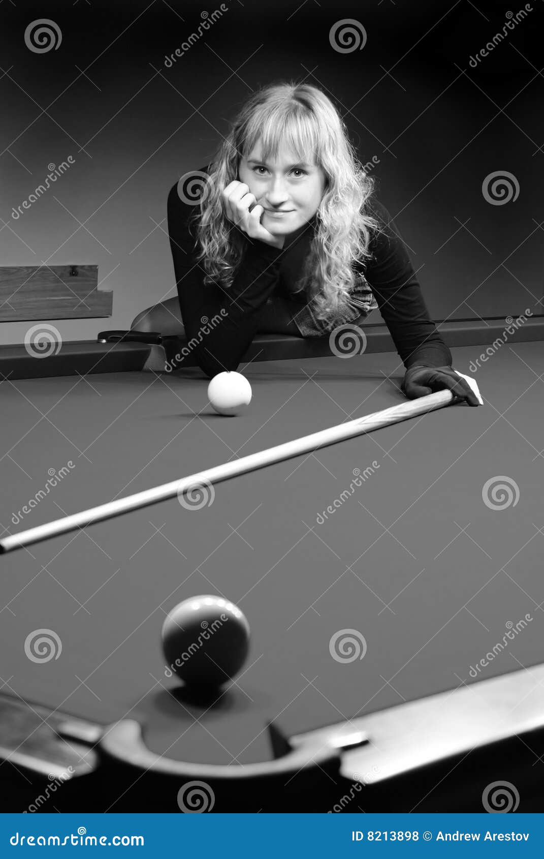 The girl plays billiards stock photo. Image of attractive - 8213898 The girl plays billiards stock photo. Image of attractive - 8213898