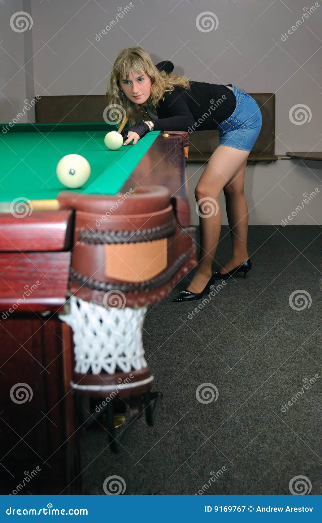 The girl plays billiards stock image. Image of hair, miniskirt - 9169767 The girl plays billiards stock image. Image of hair, miniskirt - 9169767