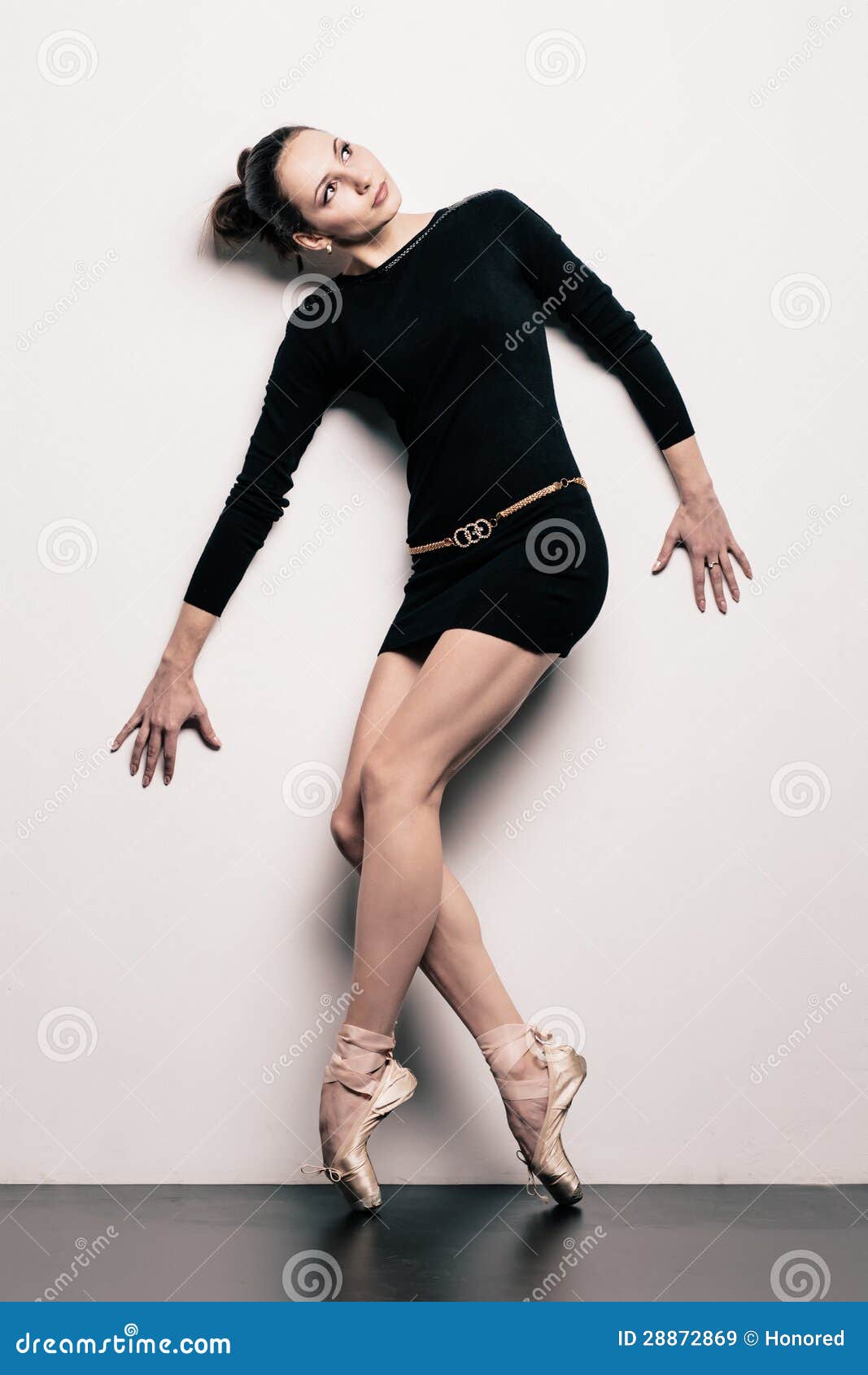 Girl in pointes stock image. Image of caucasian, performer - 28872869