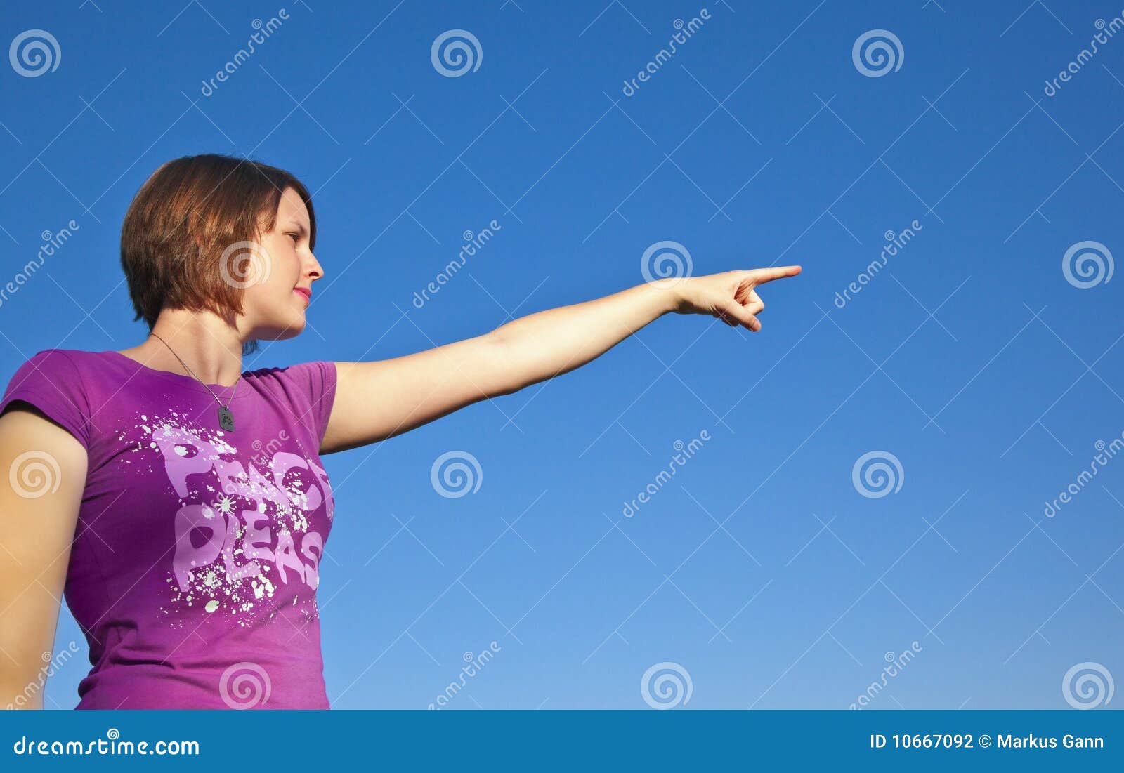 Girl pointing stock photo. Image of people, model, girl - 10667092