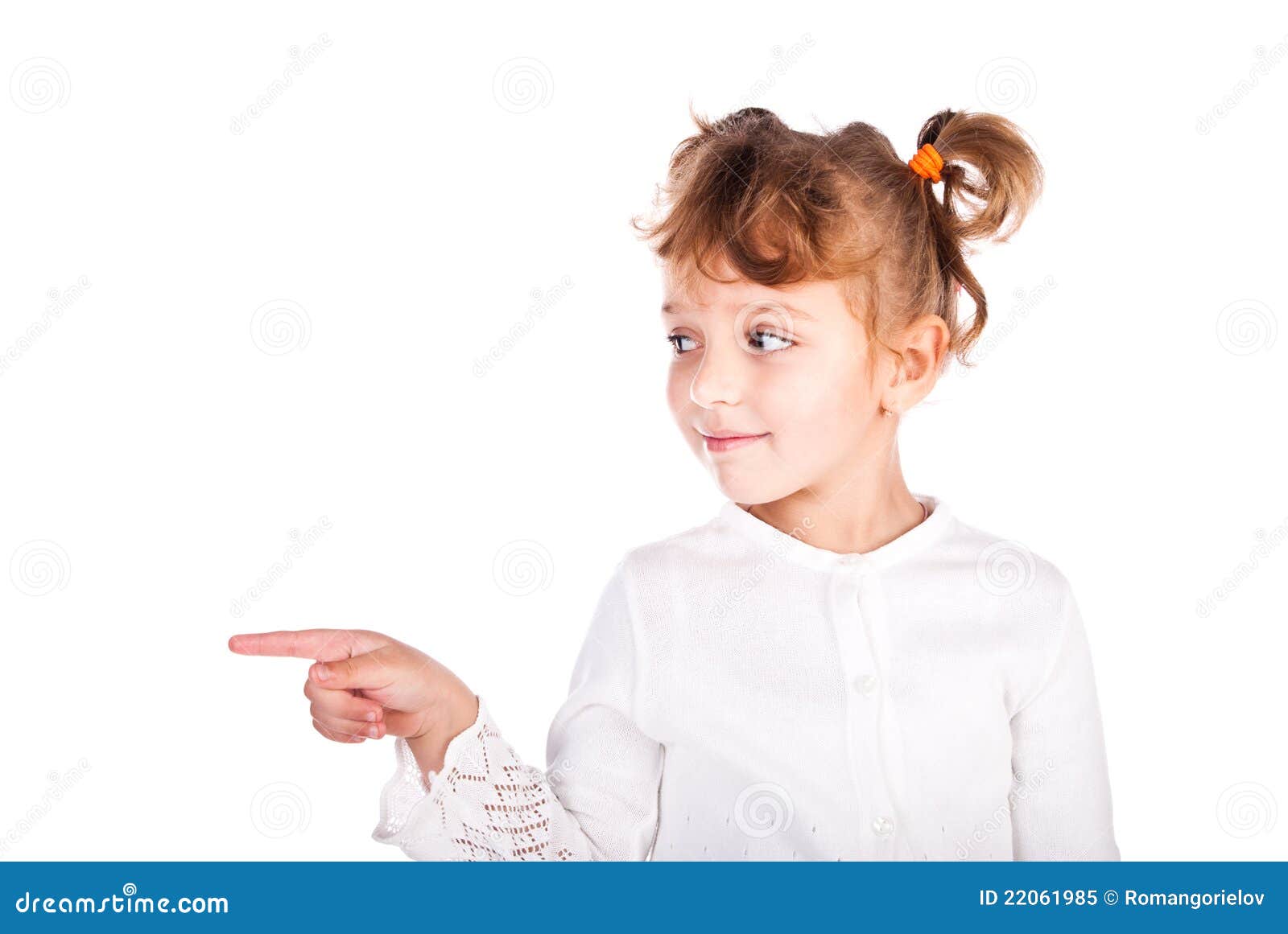 Girl Pointing The Finger Royalty Free Stock Photo - Image: 22061985