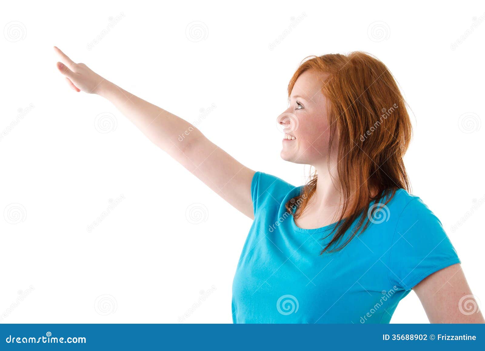 Girl pointing at something stock photo. Image of pointing - 35688902