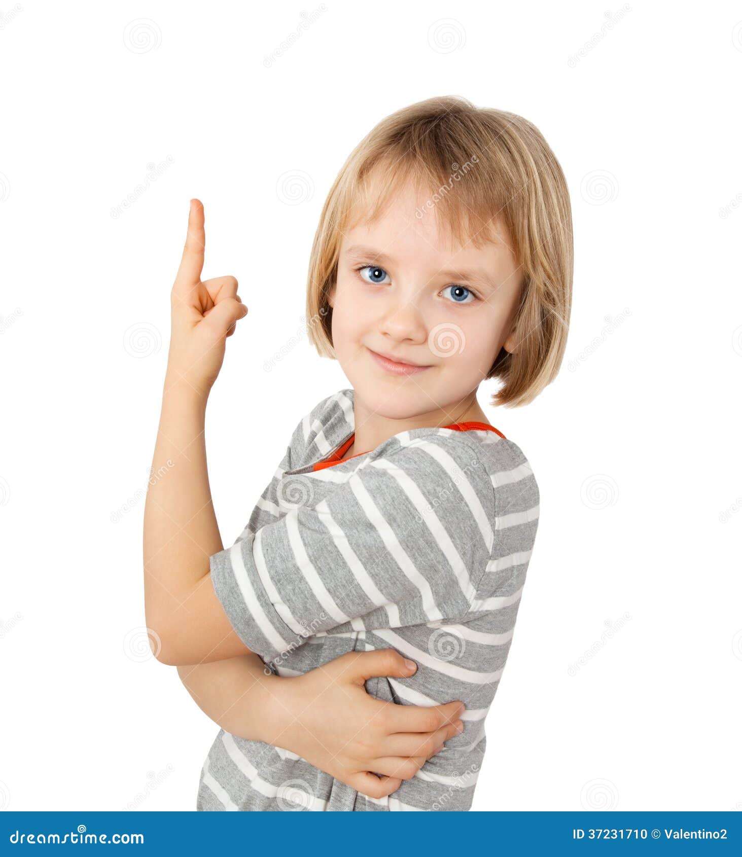Girl pointing up stock photo. Image of hand, little, showing - 37231710