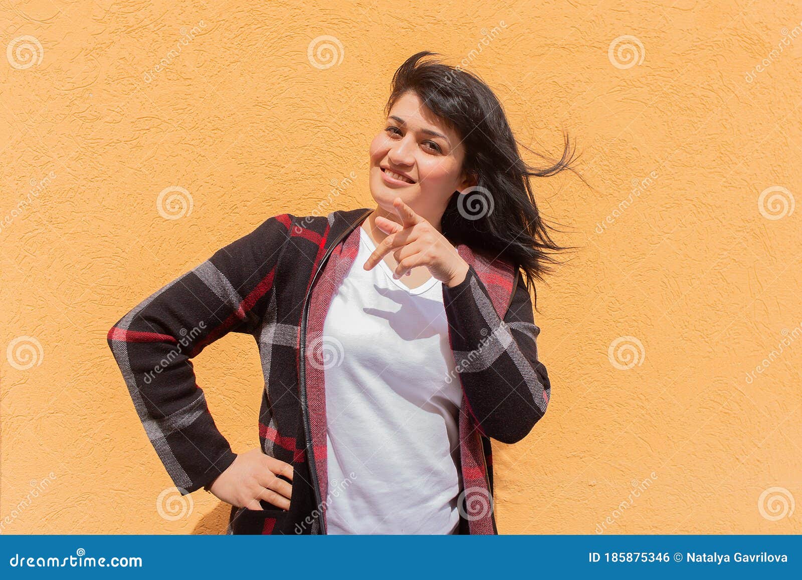 Girl Points Her Hand at You Stock Photo - Image of choosing, picking ...