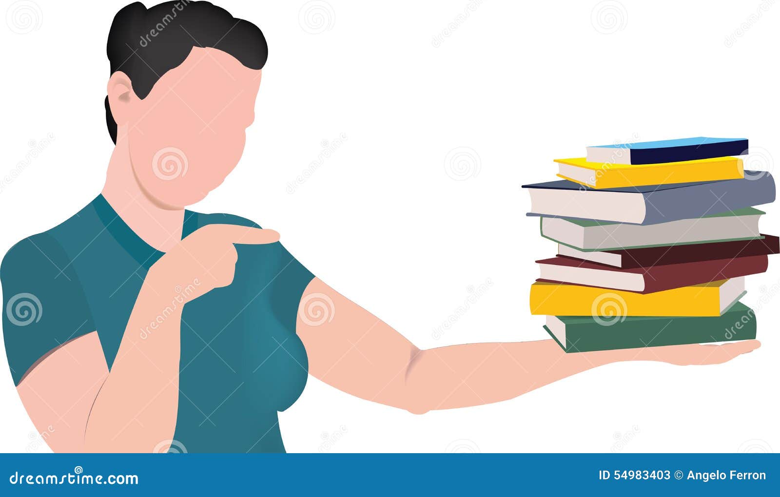 Girl Points, Directs And Shows With Her Finger. Gesture To Side ...