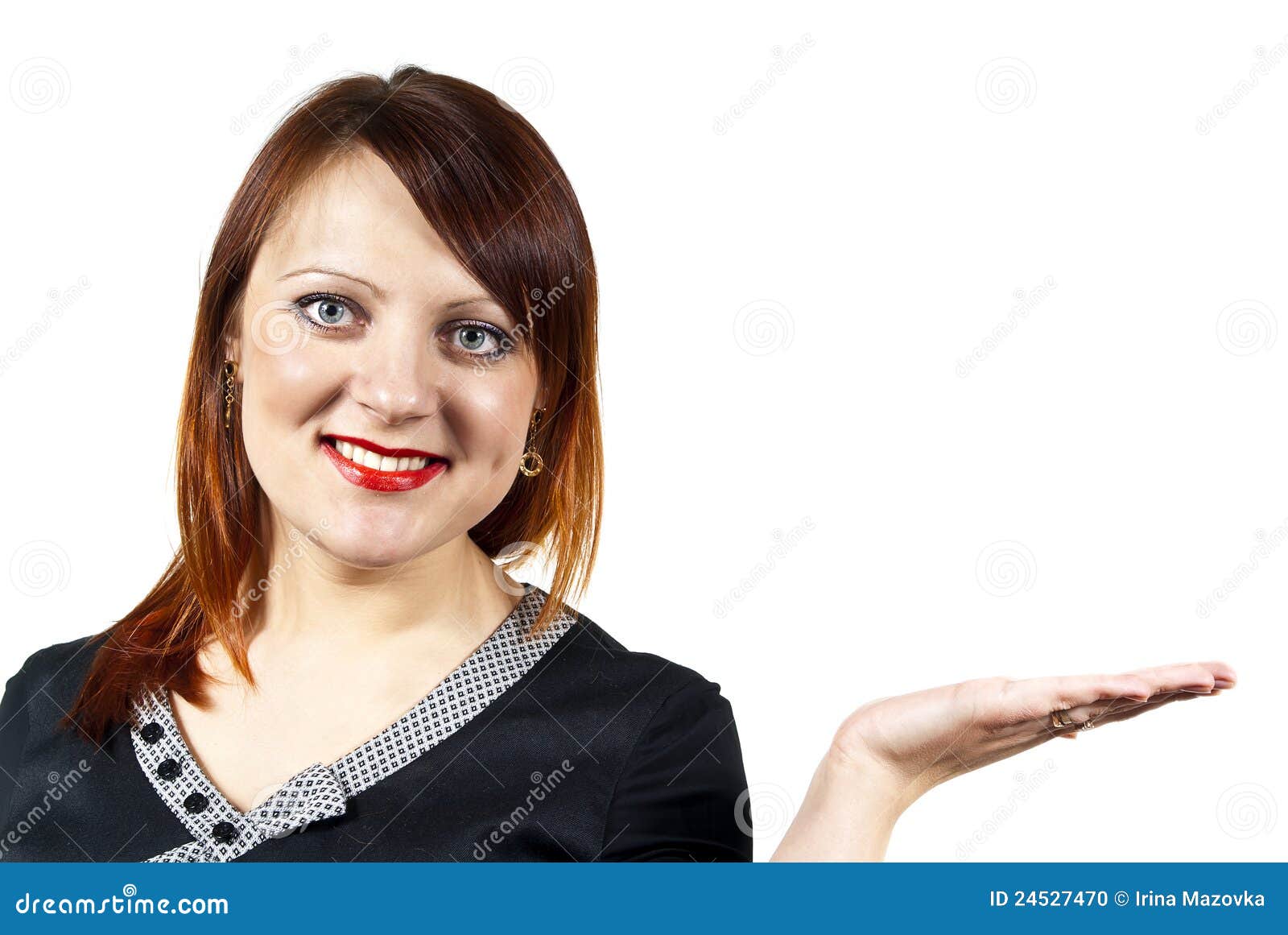 Girl points out his hand stock photo. Image of caucasian - 24527470